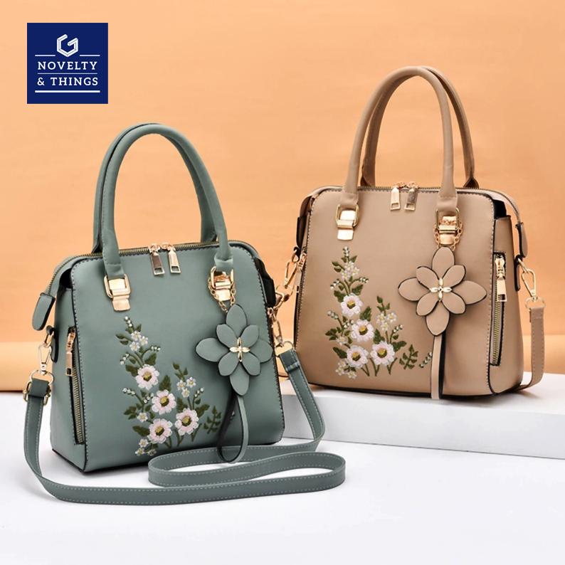 Flower Embroidered Handbag V2 | Novelty & Things